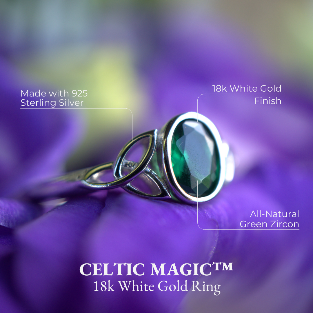 Celtic Magic™ 18K White Gold Ring – Celtic Knot Jewellery