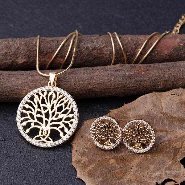 Celtic Tree of Life™ 18K Yellow Gold 2-Piece Diamond Duo Set – Celtic ...